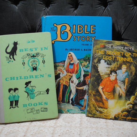 Other | Lot Of Vintage 195s60s Childrens Books Hardy Boys Bible Story ...